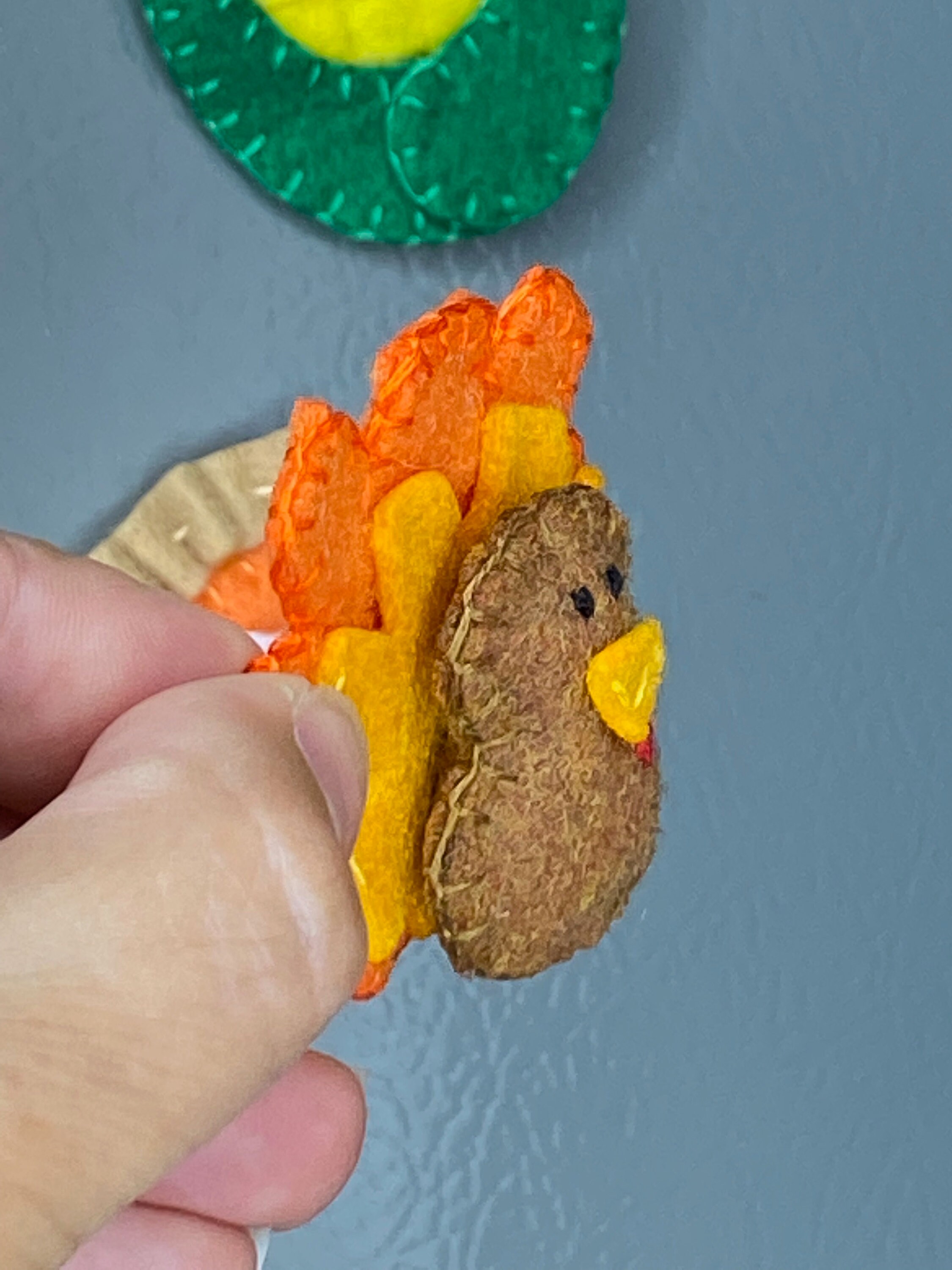 Cute Refrigerator Magnets Felt Thanksgiving Magnet Set Felt | Etsy