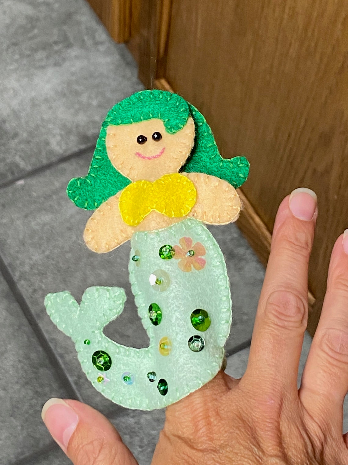 Mermaid Finger Puppet Felt Mermaid Mermaid Puppet Creative | Etsy