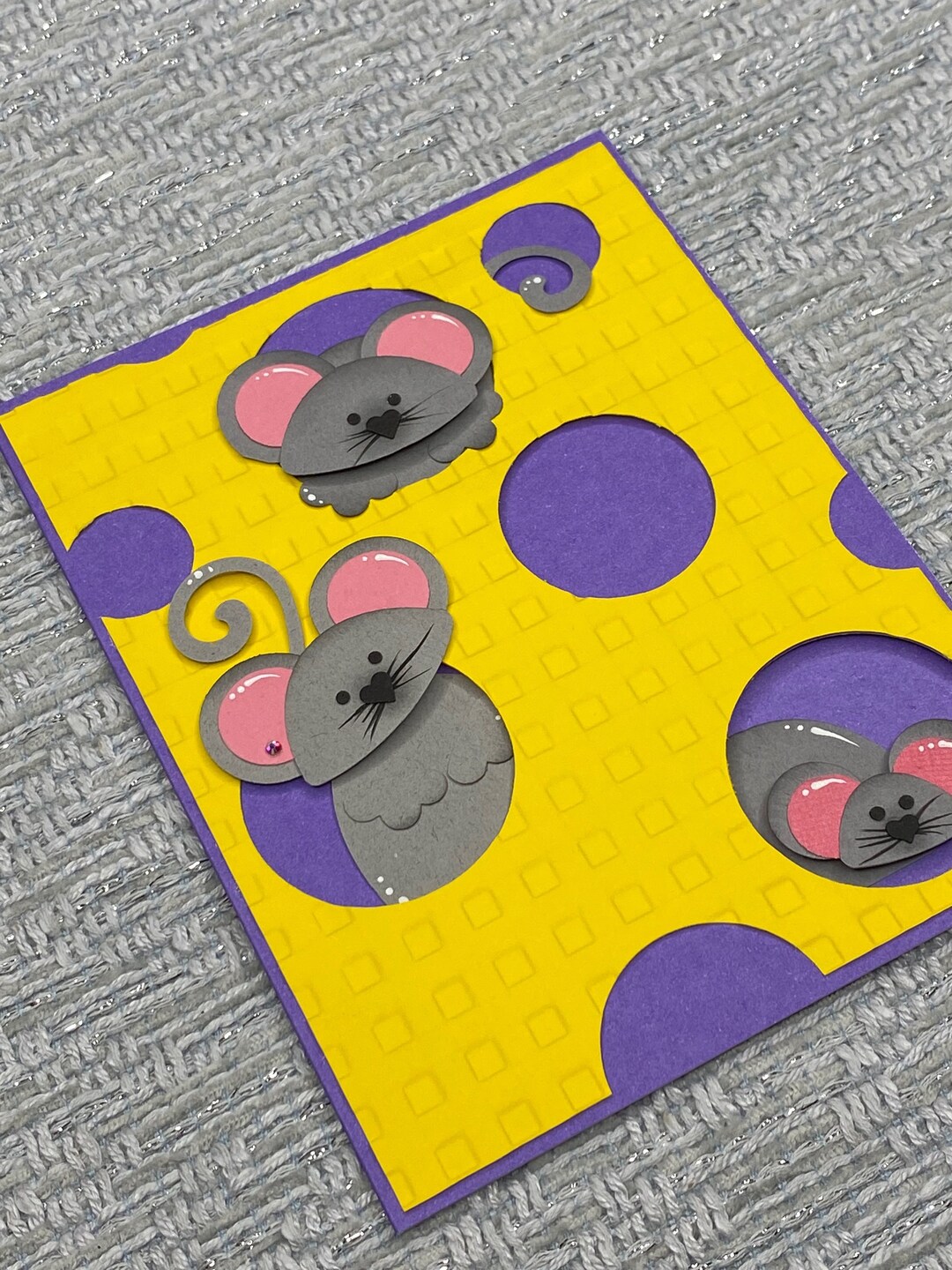 Mouse Card, Greeting Card, Birthday Card, Thank You Card, Missing You ...