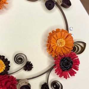 Quilled Fall Floral Card, Quilled Art, Paper Art, Quilled Birthday Card ...