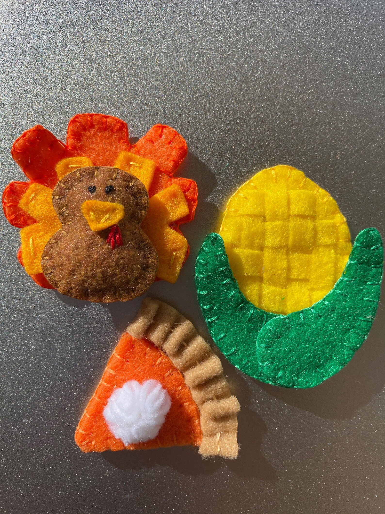 Cute Refrigerator Magnets Felt Thanksgiving Magnet Set Felt - Etsy