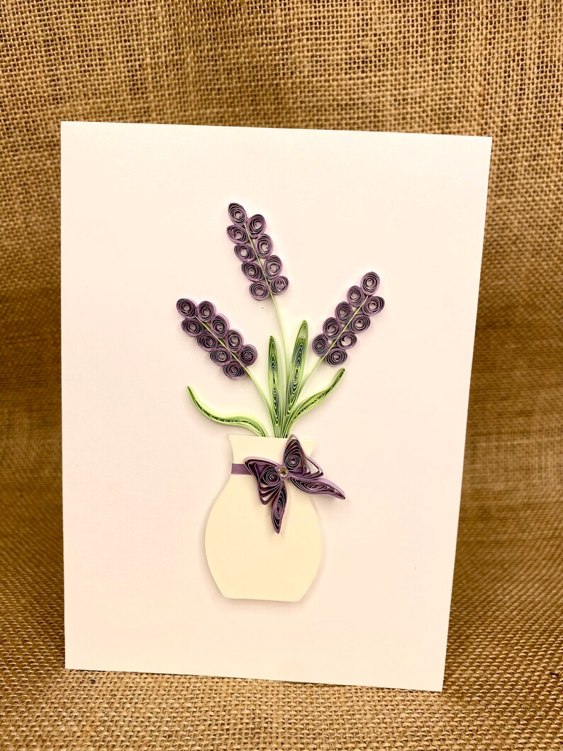 Quilled Lavender Card Quilled Art Paper Art Quilled - Etsy