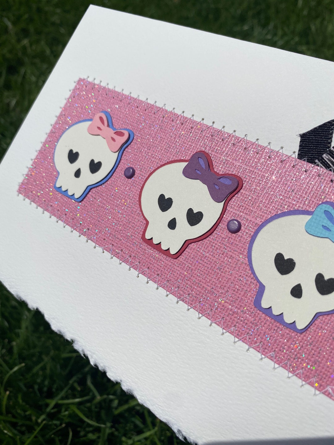 Skull Card, Halloween Card, Fun Halloween Card, Skull Girl Card, Cute ...