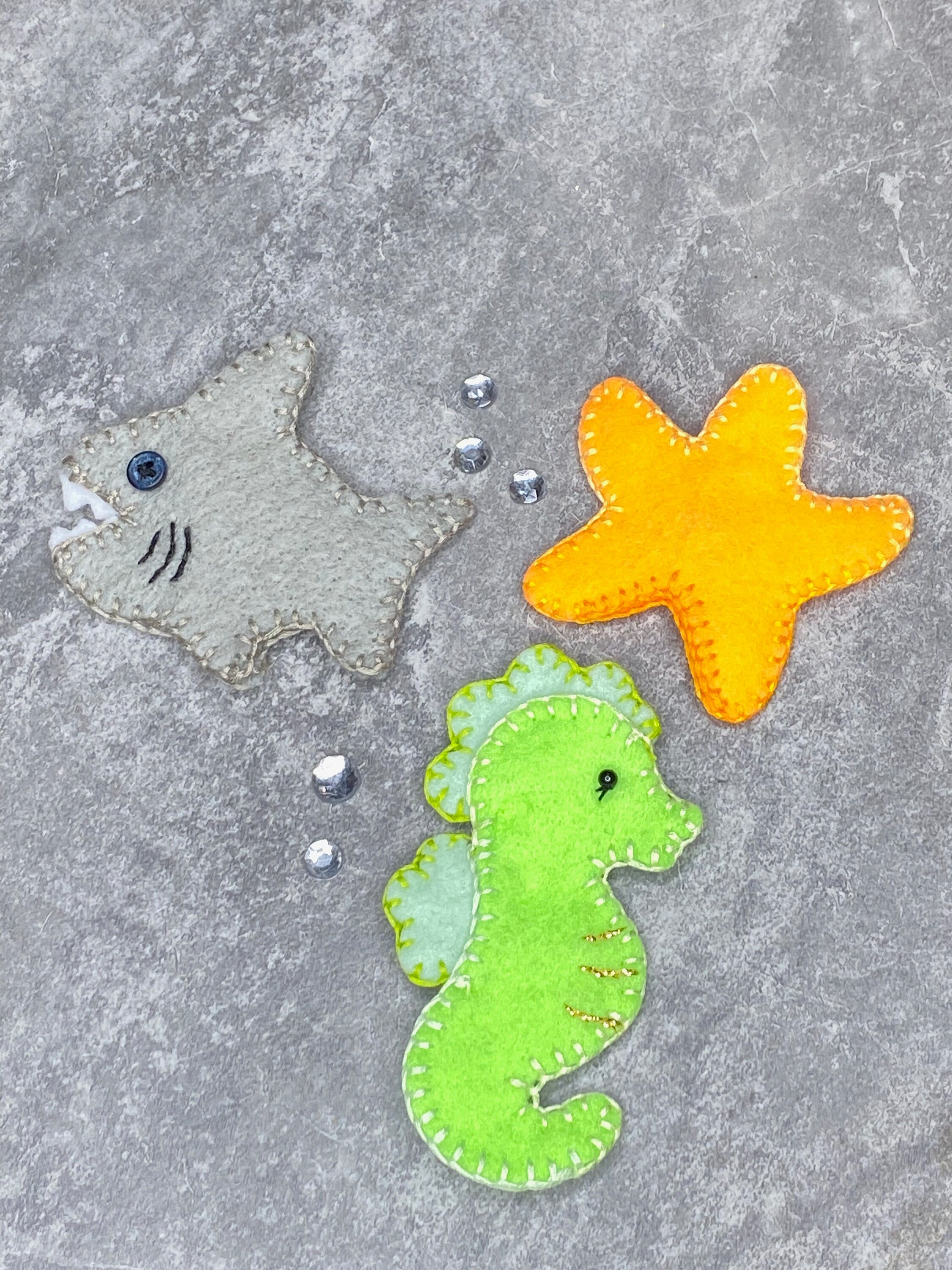 Sea Animal Finger Puppets Seahorse Puppet Shark Puppet | Etsy