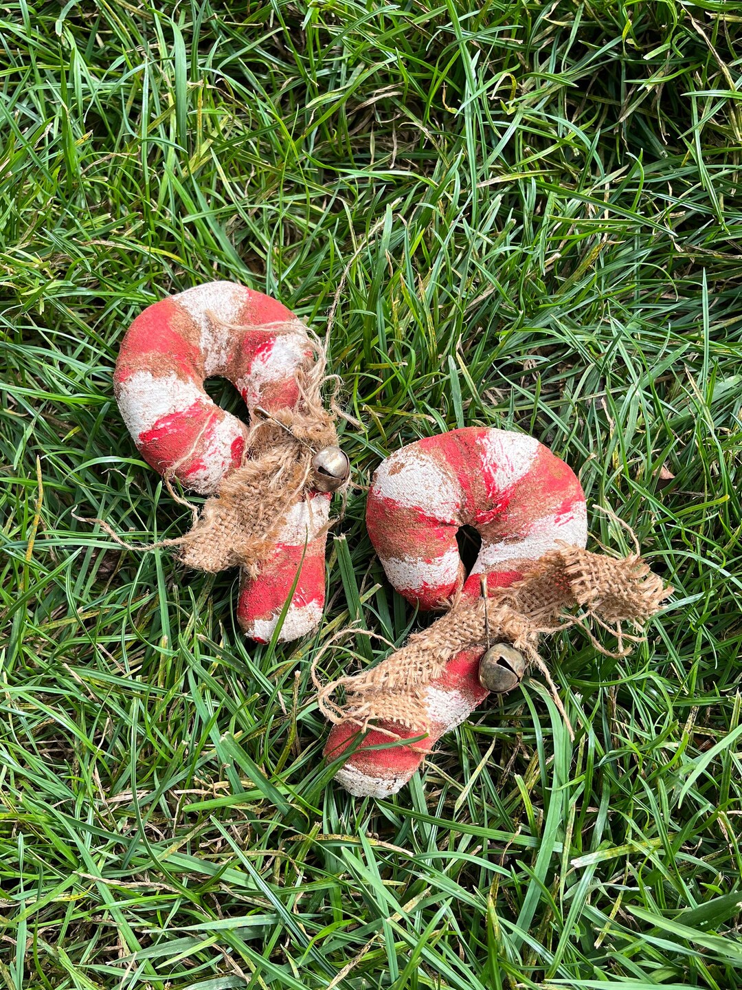 Primitive Candy Cane Bowl Filler, Coffee Stained Candy Cane, Cinnamon ...