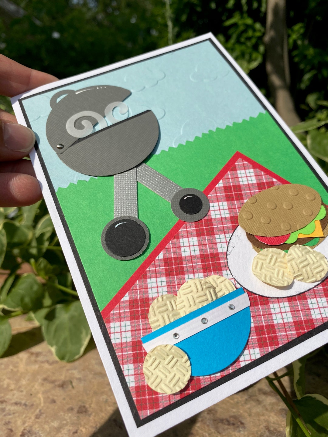 Weekend BBQ Card, Picnic Card, Hamburger Card, Summer Card, Father’s ...