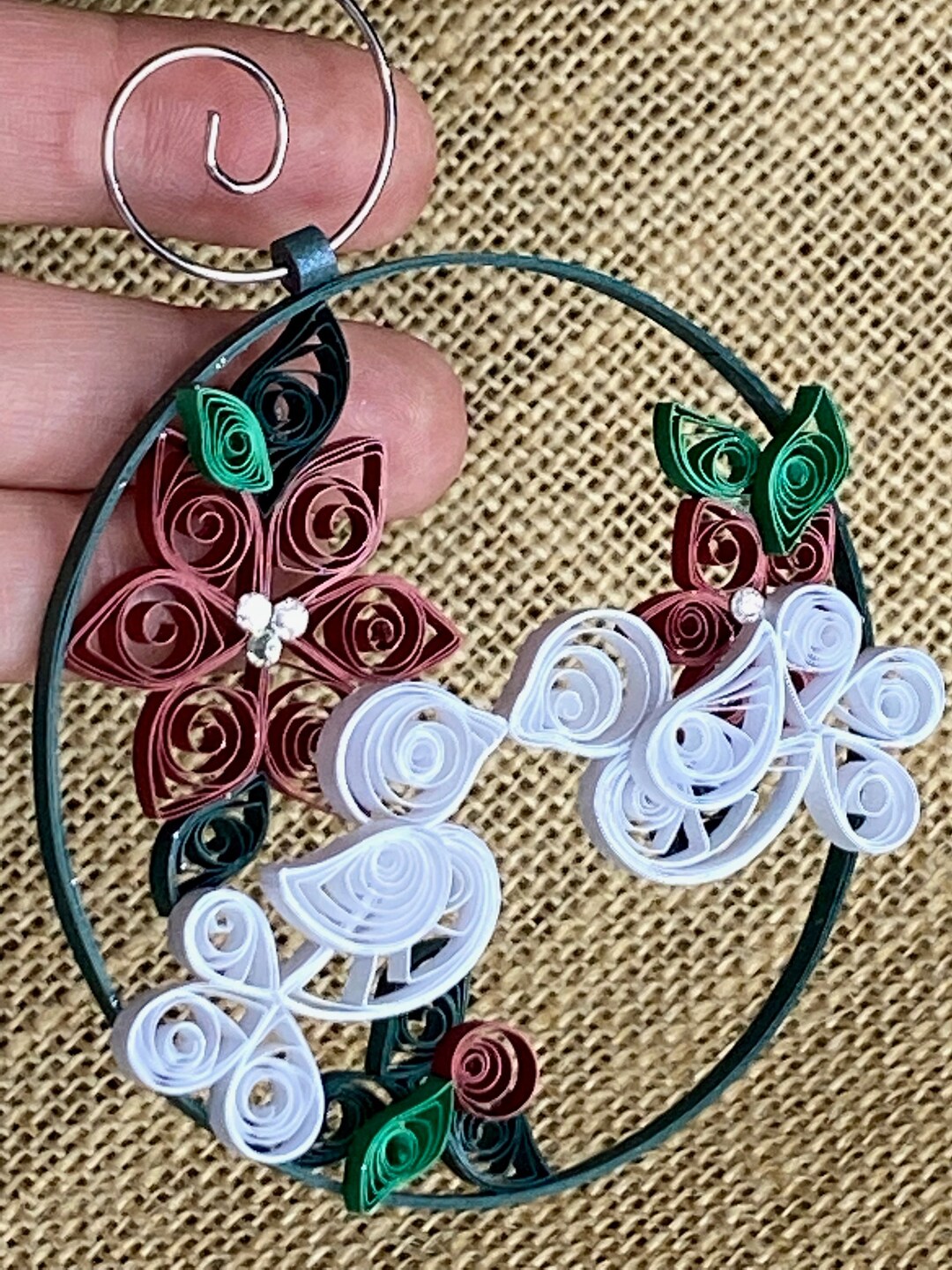 Quilled Dove Christmas Ornament: Paper Filigree Art - Etsy