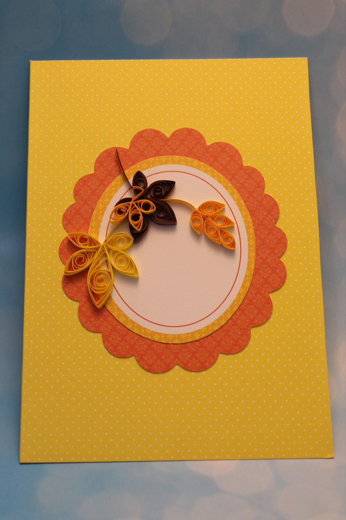 Quilled Fall Card Quilled Fall Leaves Card Birthday Card - Etsy
