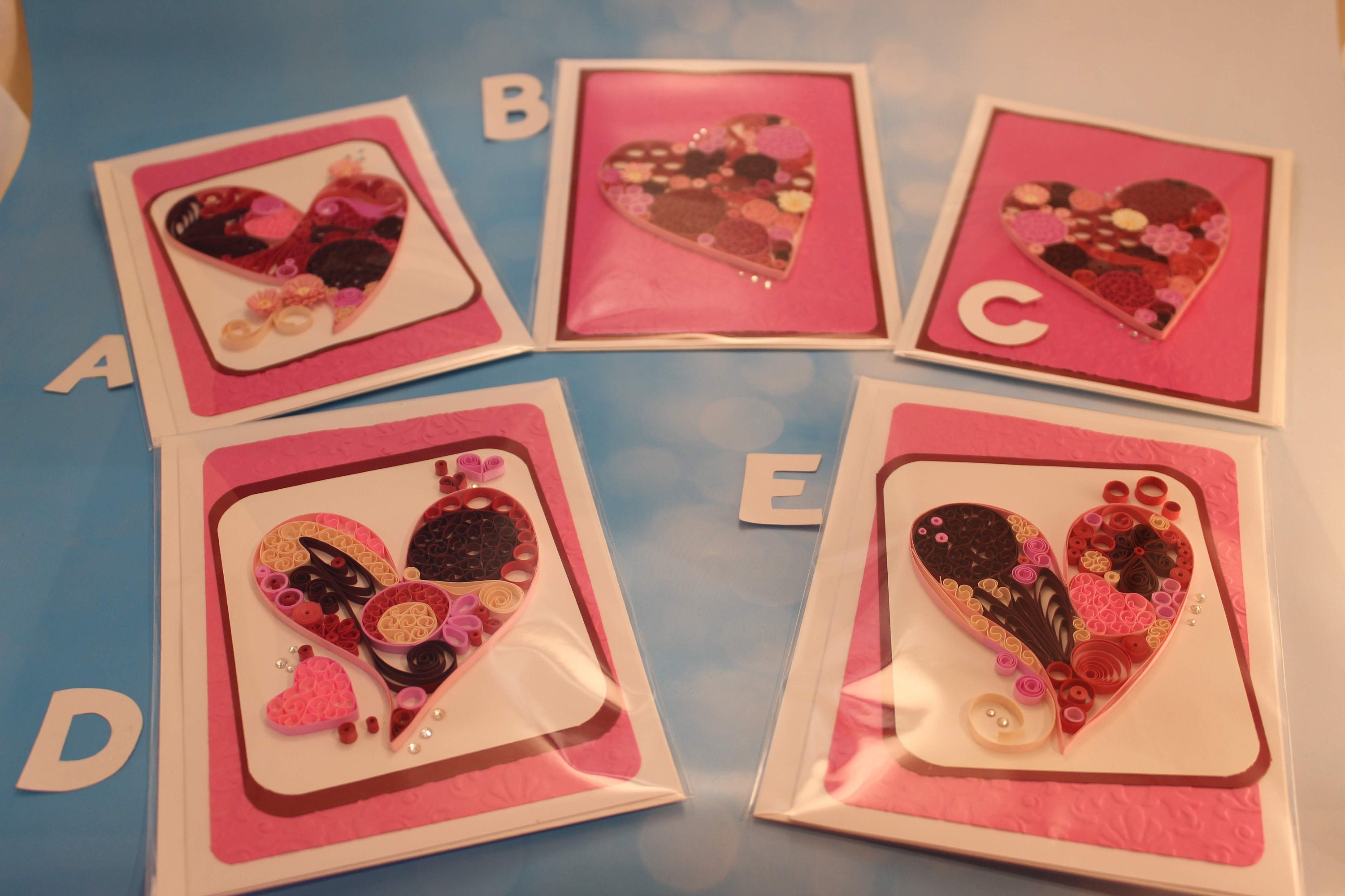 Quilled Heart Card Quilled Love Quilled Art Keepsake Card - Etsy