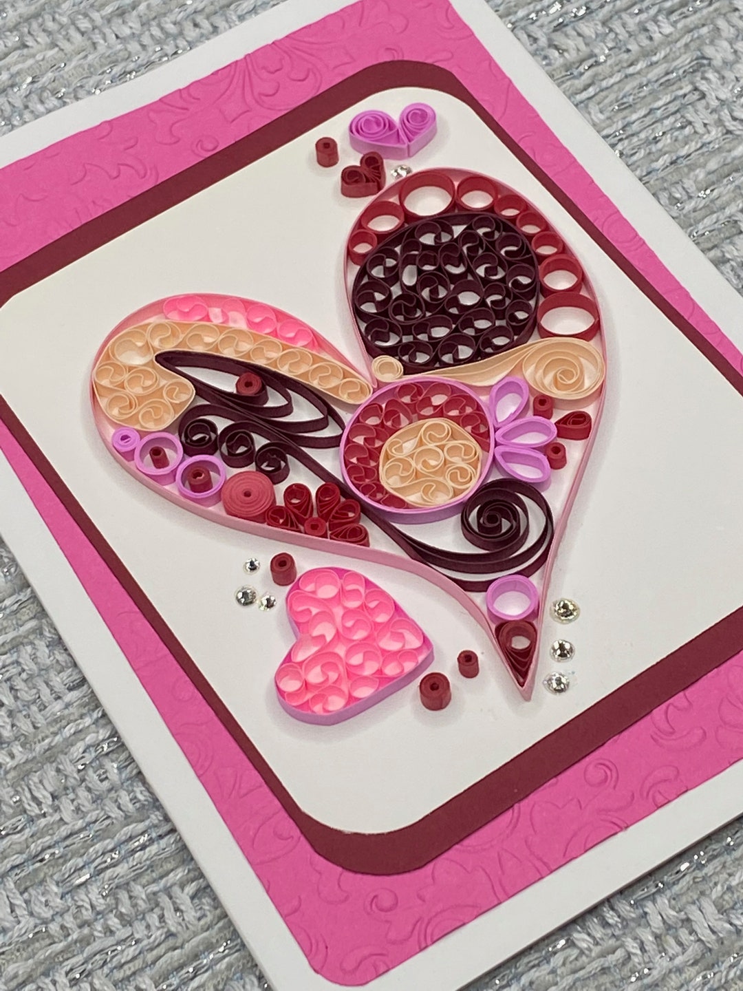 Quilled Heart Card, Quilled Love, Quilled Art, Keepsake Card ...