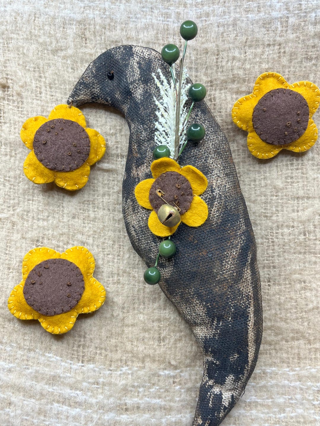 Primitive Inspired Crow, Black Crow, Crow Bowl Filler, Country Crow ...