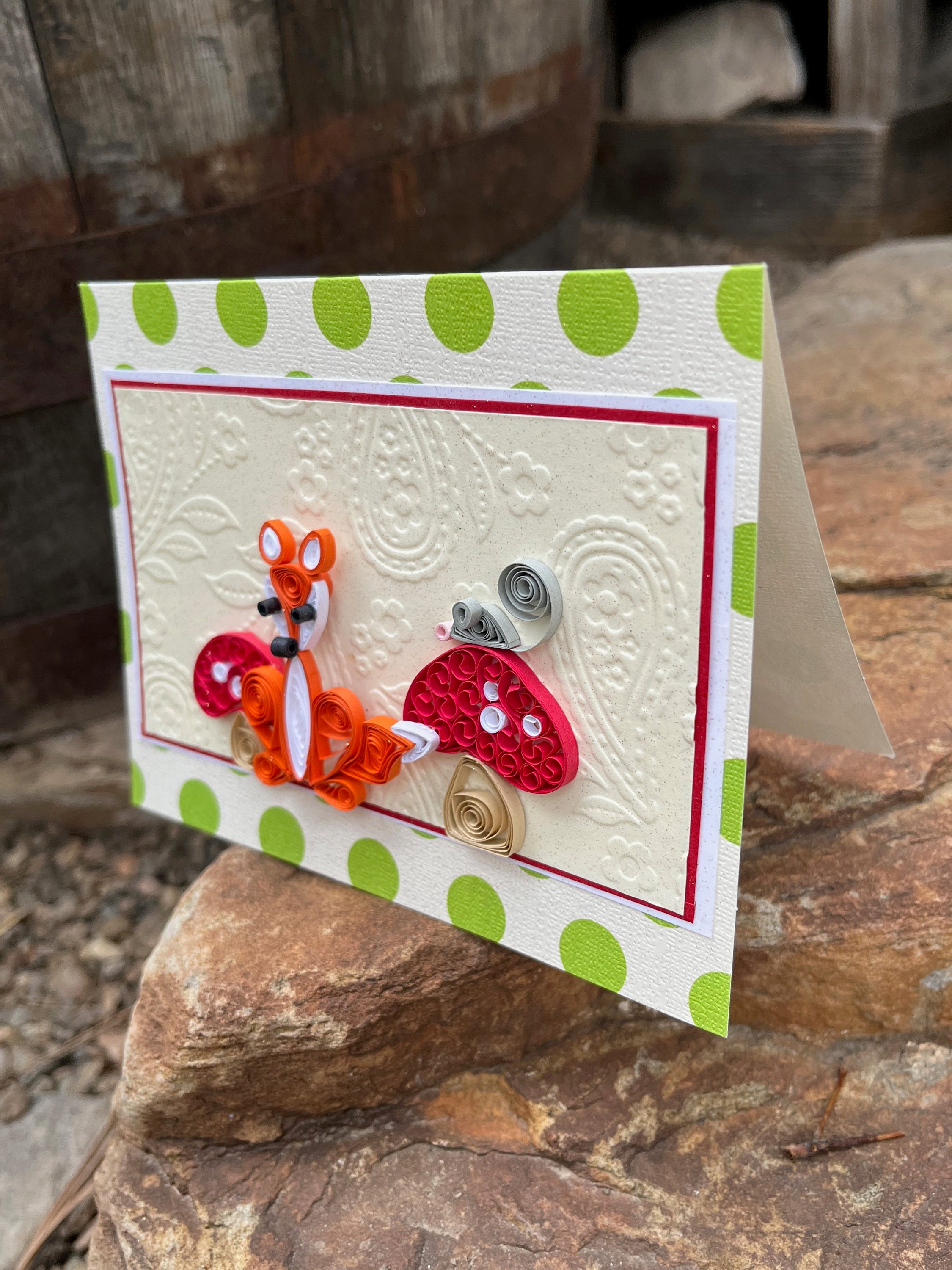 Quilled Fox Card Fox Fox and Friend Card Friendship Card - Etsy