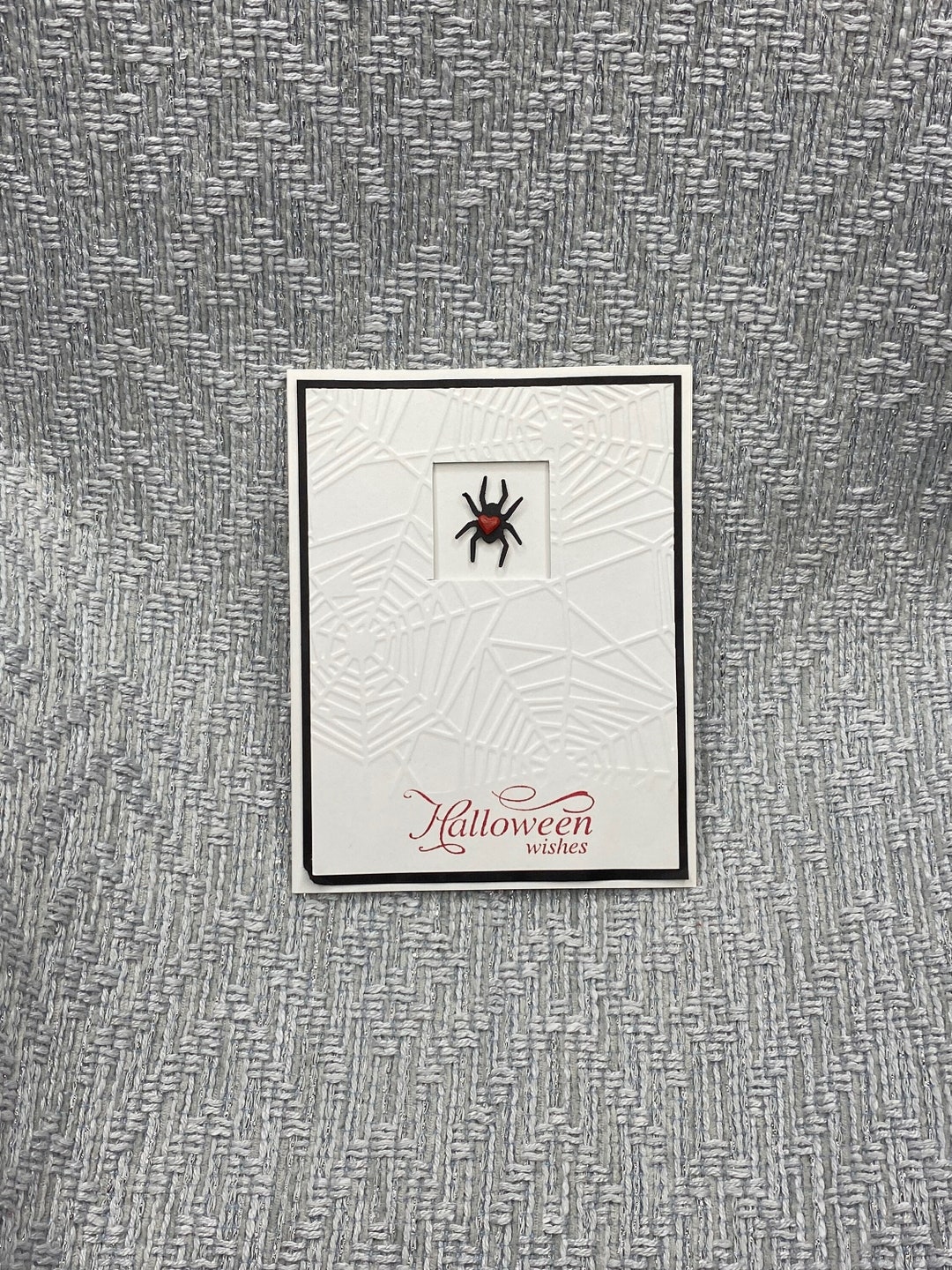 Halloween Card, Spider Card, Spider Web Card, Greeting Card, Spooky ...