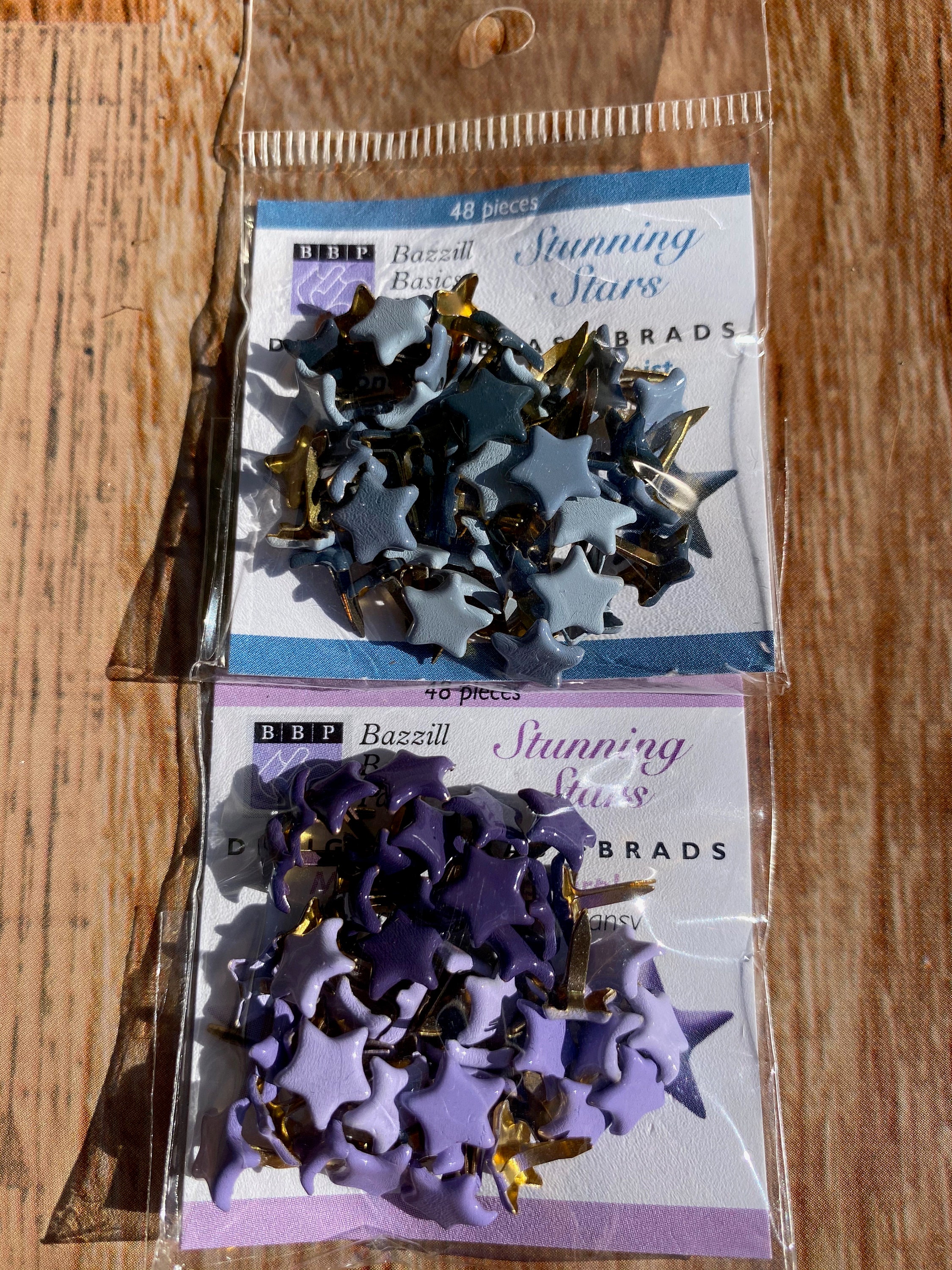 Star Brads: 7 Packs Monochromatic Embellishments, Scrapbooking - Etsy