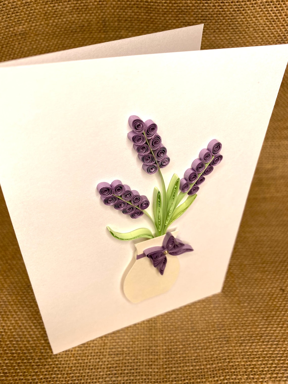 Quilled Lavender Card Quilled Art Paper Art Quilled - Etsy