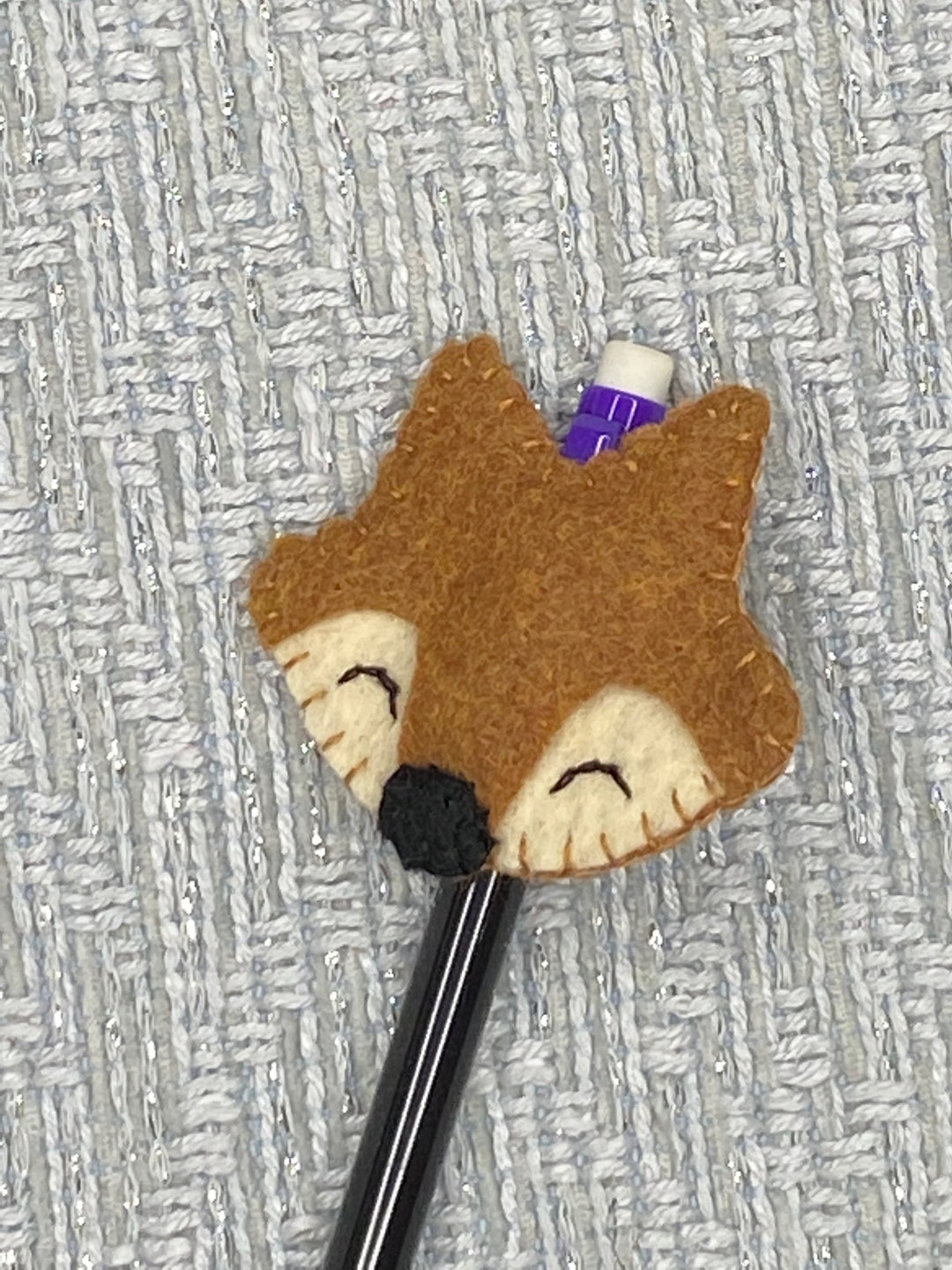 Fox Pencil Topper, Felt Fox Pencil Topper, Handmade Felt Fox - Etsy