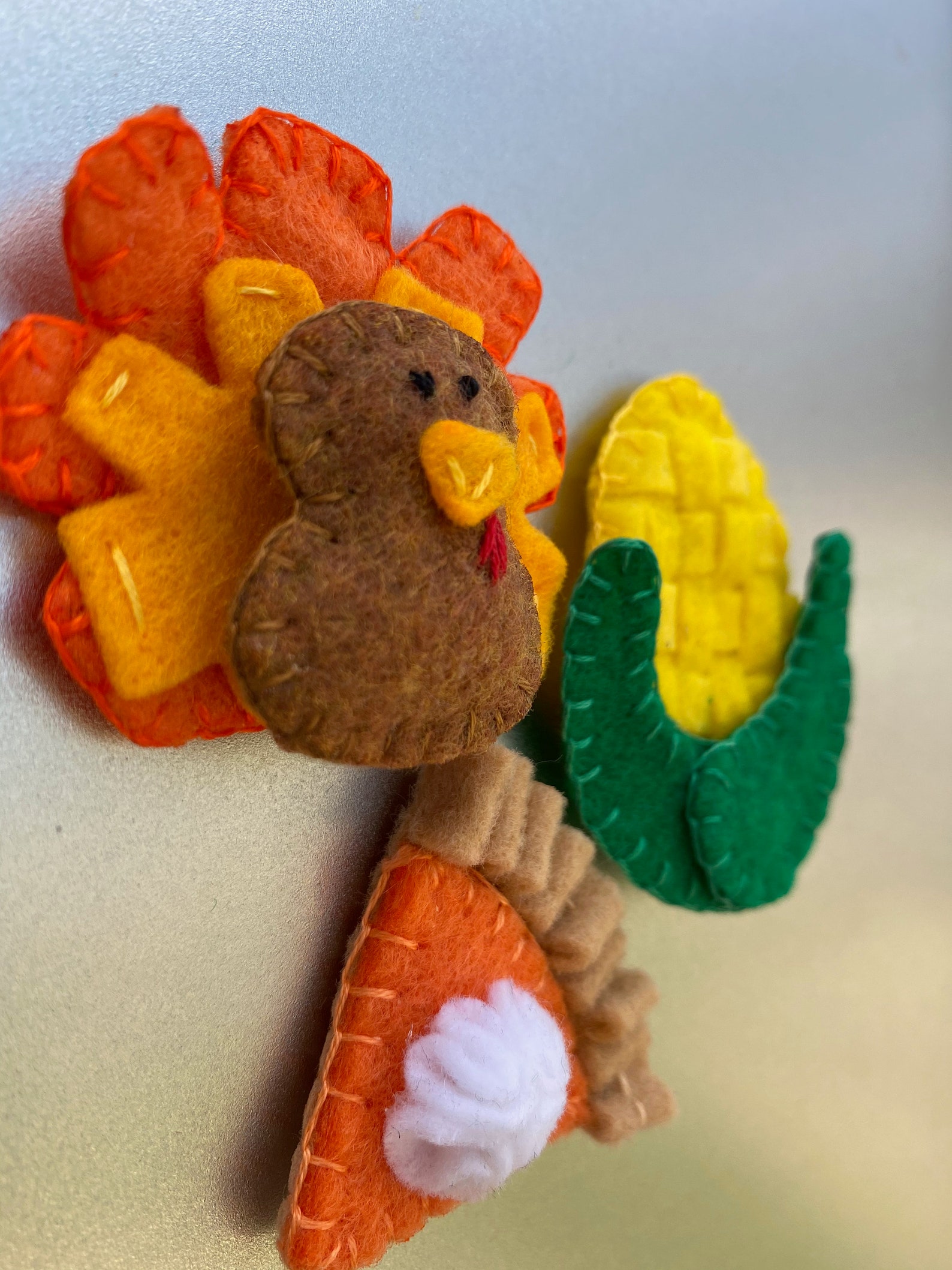 Cute Refrigerator Magnets Felt Thanksgiving Magnet Set Felt - Etsy