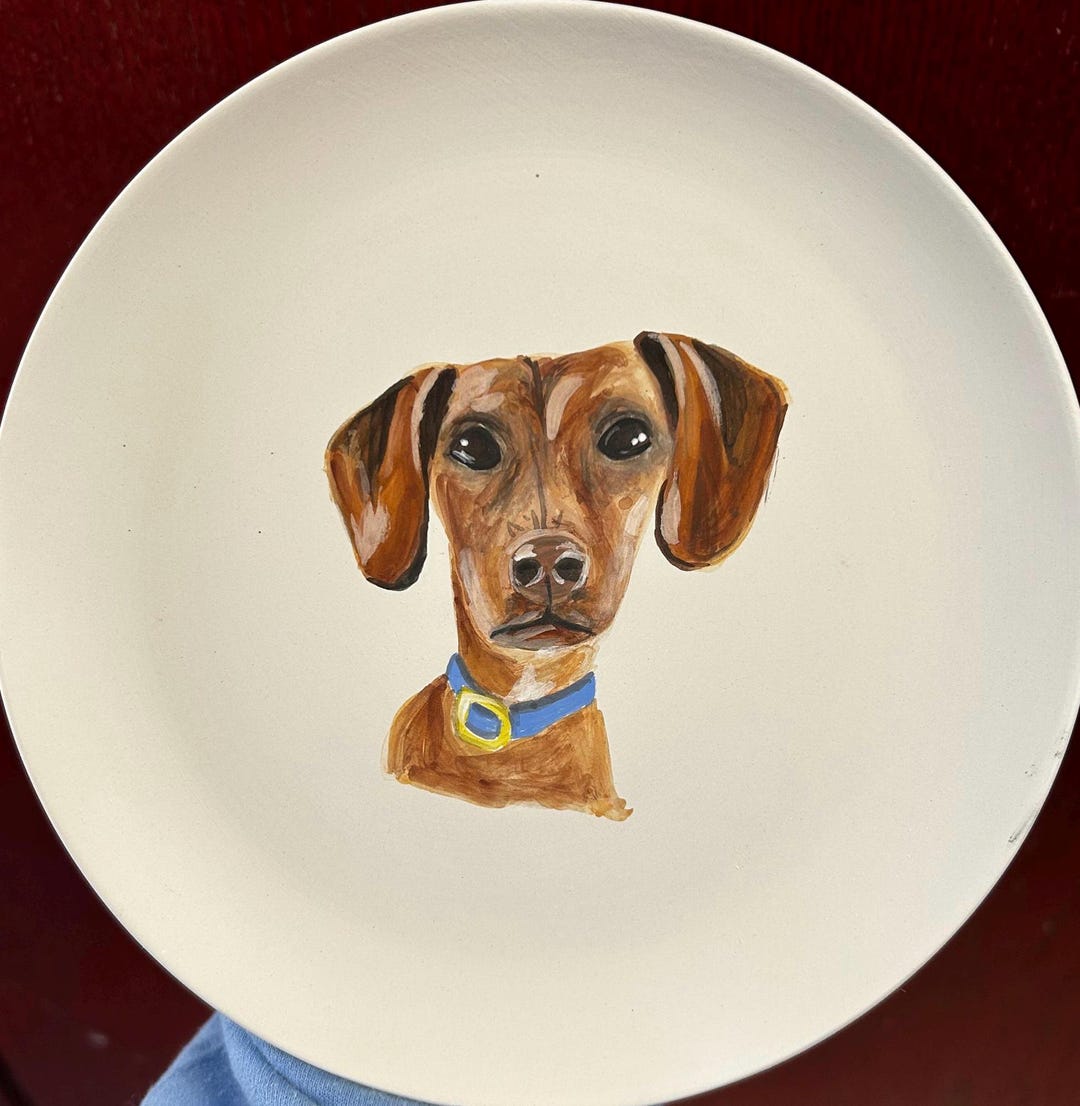 Dog Portrait Plate - Etsy