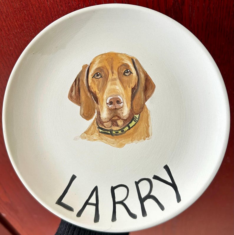 Dog Portrait Plate - Etsy