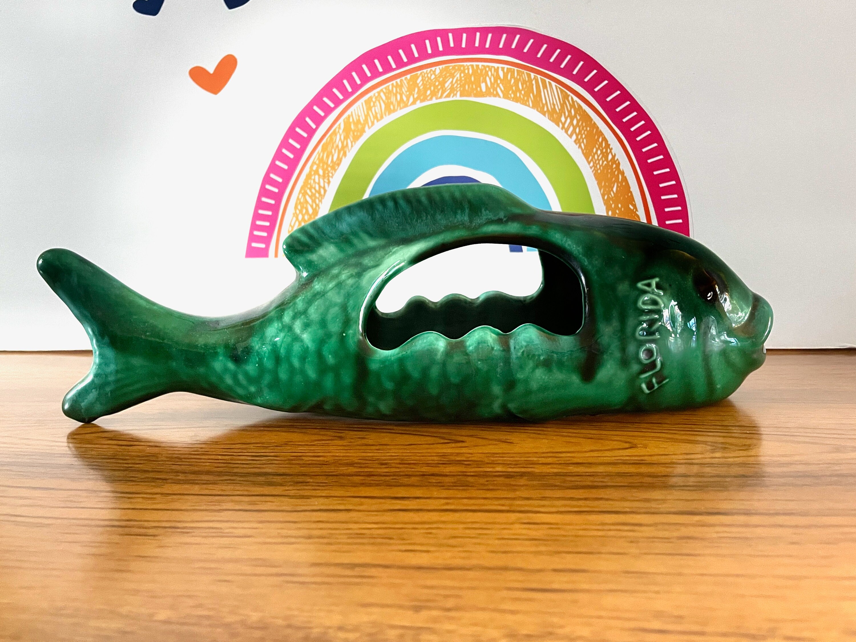 Mid Century Florida Souvenir Fish Ashtray, Kitschy Fish Ashtray ...