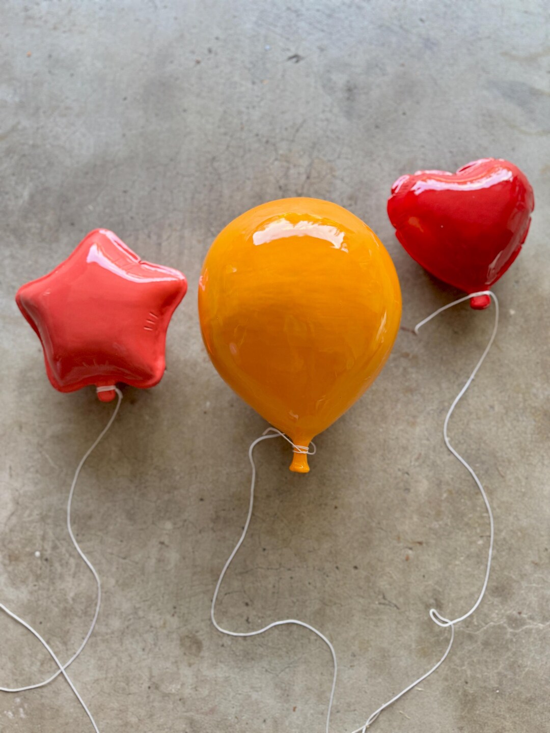 Ready-to-ship: Ceramic Balloon Classic Round in Glossy Orange for ...