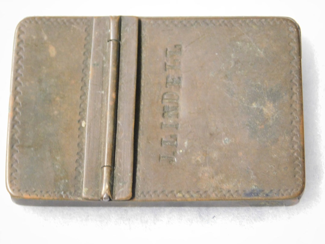 WWII Brass Card or Paper Holder Has OSL Inside and Name Stamped on ...