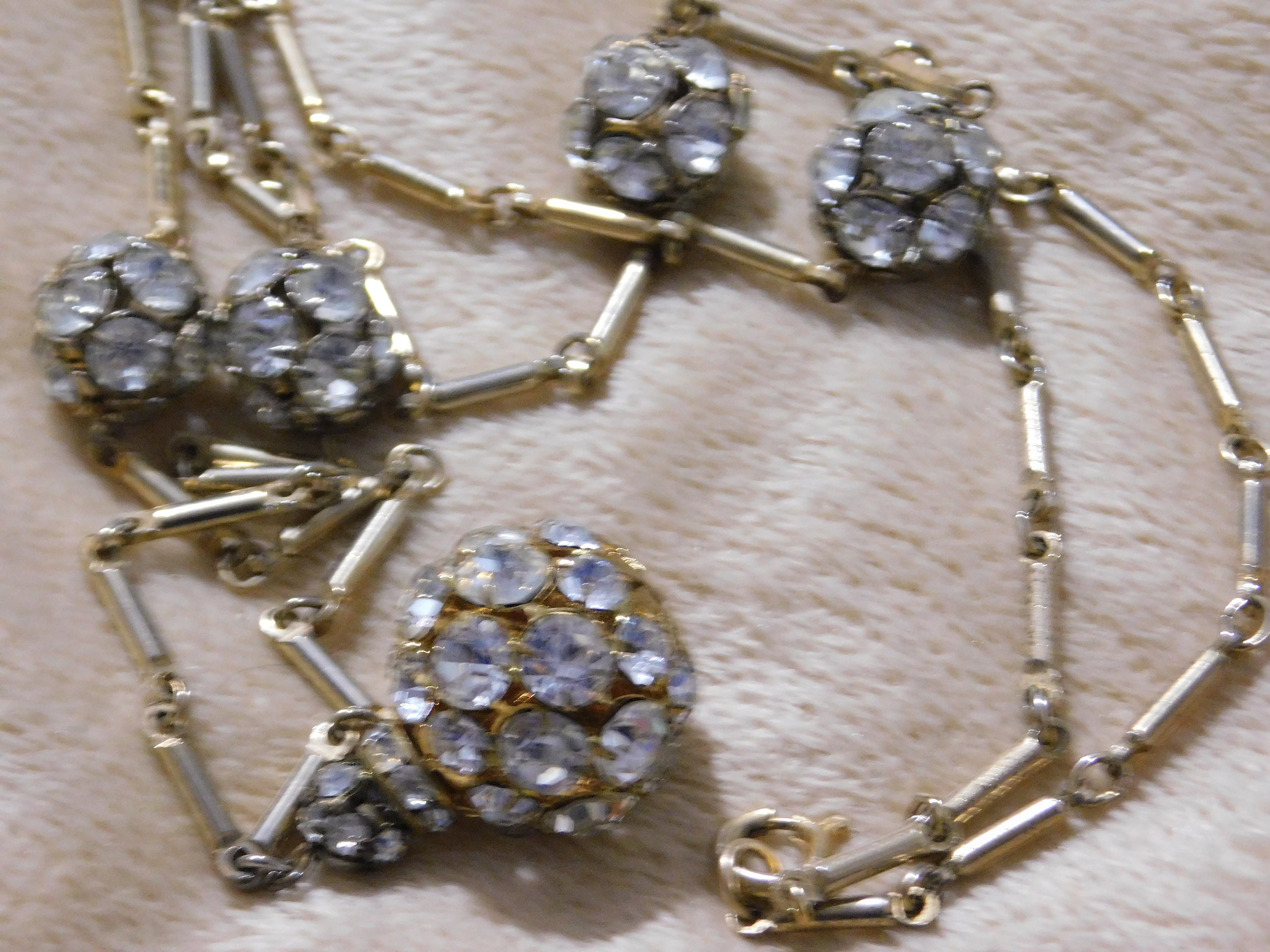 Disco ball necklace gold tone link chain five balls 26 and | Etsy