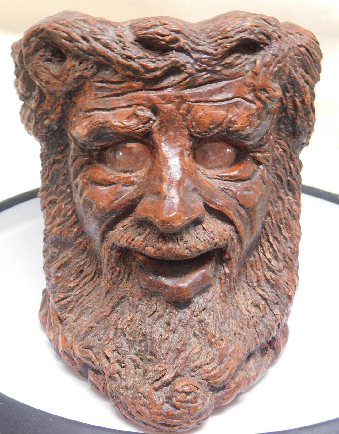 Farther Forrest Tree Man Glass Eyes Glow With Matchless Candle Clay ...