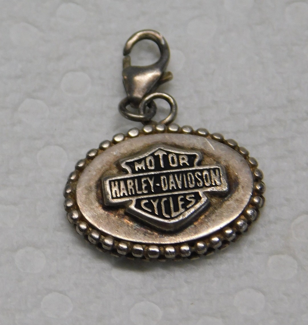 Charm Pendent Harley Davidson Motor Cycle Harley Diva Sterling Oval - Etsy