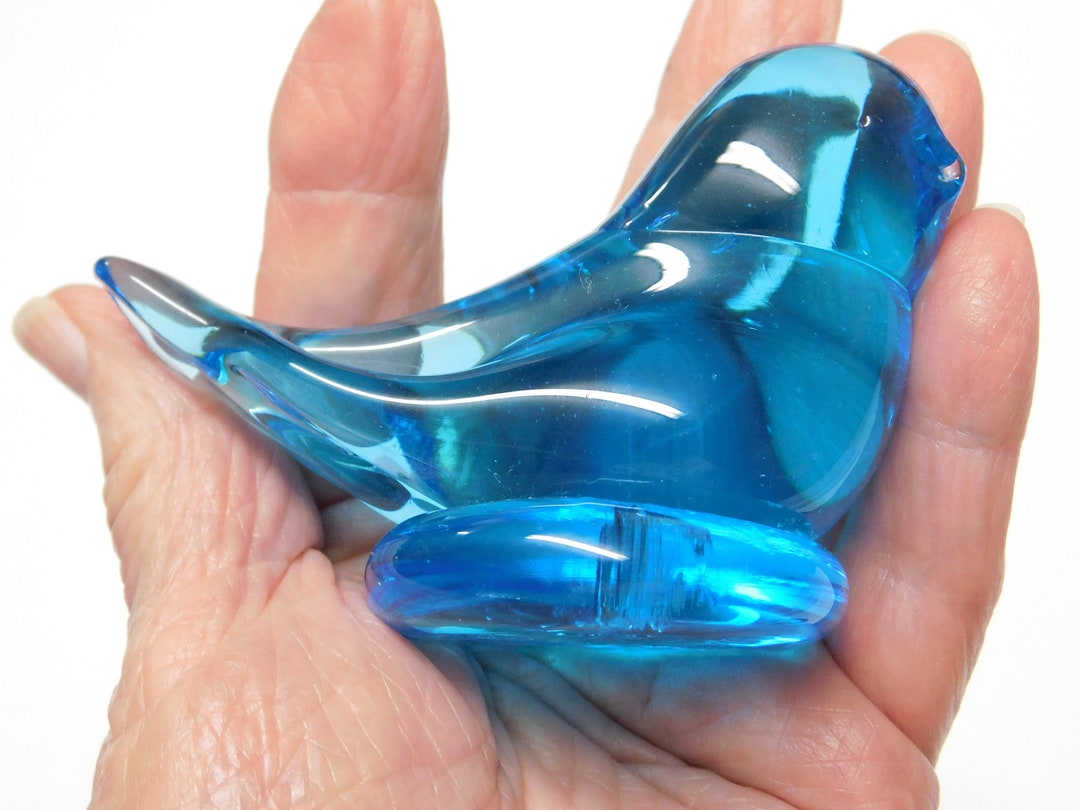 Bule Bird of Happiness by Leo Ward Signed No Date Blown Glass - Etsy