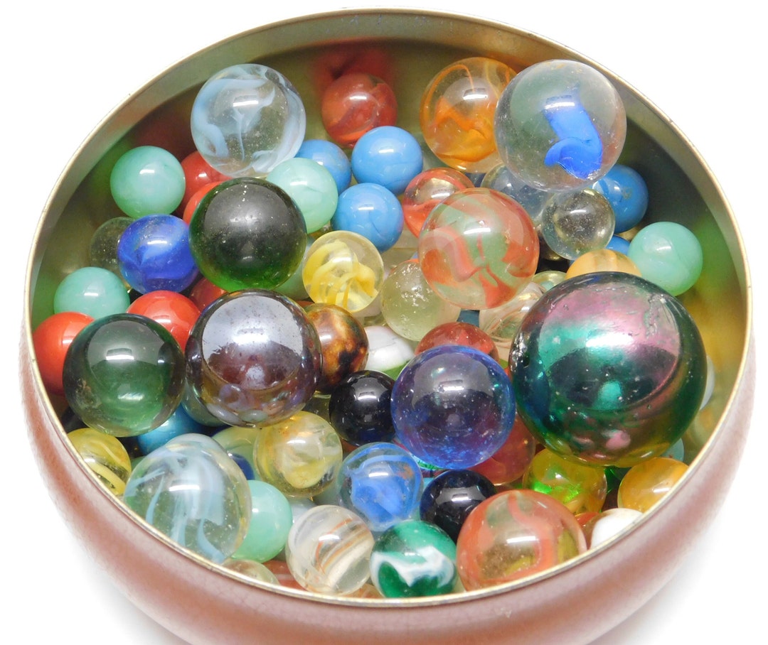 Rockwell Marble Tin England for Princeton Industries With Marbles - Etsy