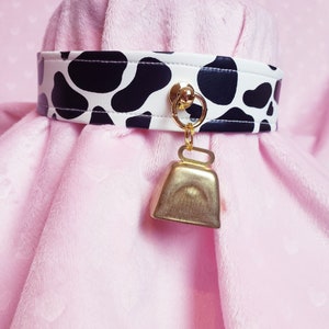 Soft Pleather Cow Chokers With Bell | Custom Printed | MULTI Colors ...