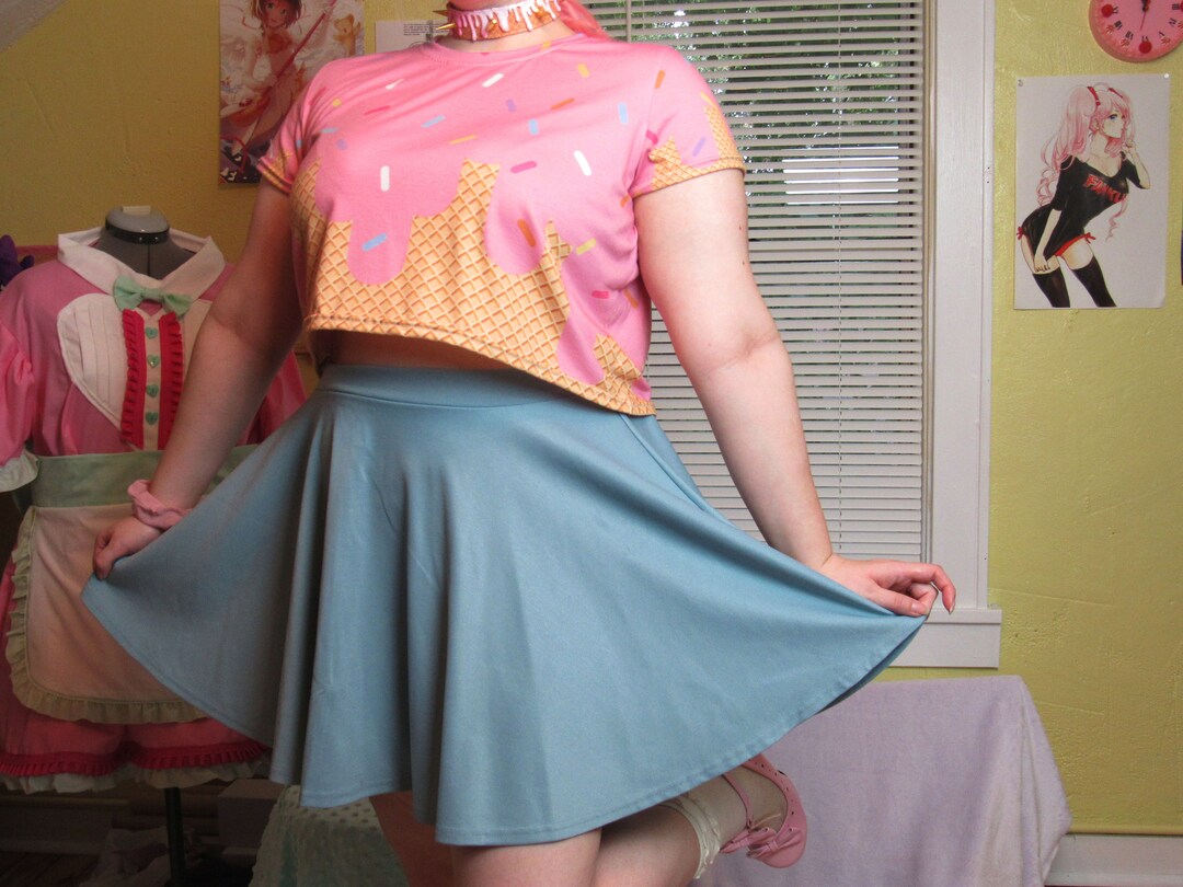 Strawberry Drippy Ice Cream Crop Top - Etsy