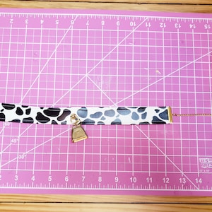 Soft Pleather Cow Chokers With Bell | Custom Printed | MULTI Colors ...
