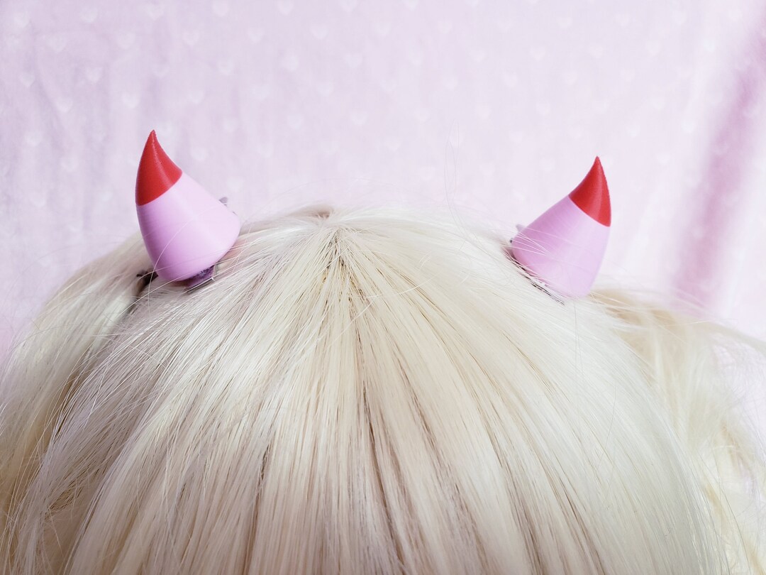 Red and Pink Two-tone 3d Printed Demon Horns | Cosplay Horns | Kawaii ...