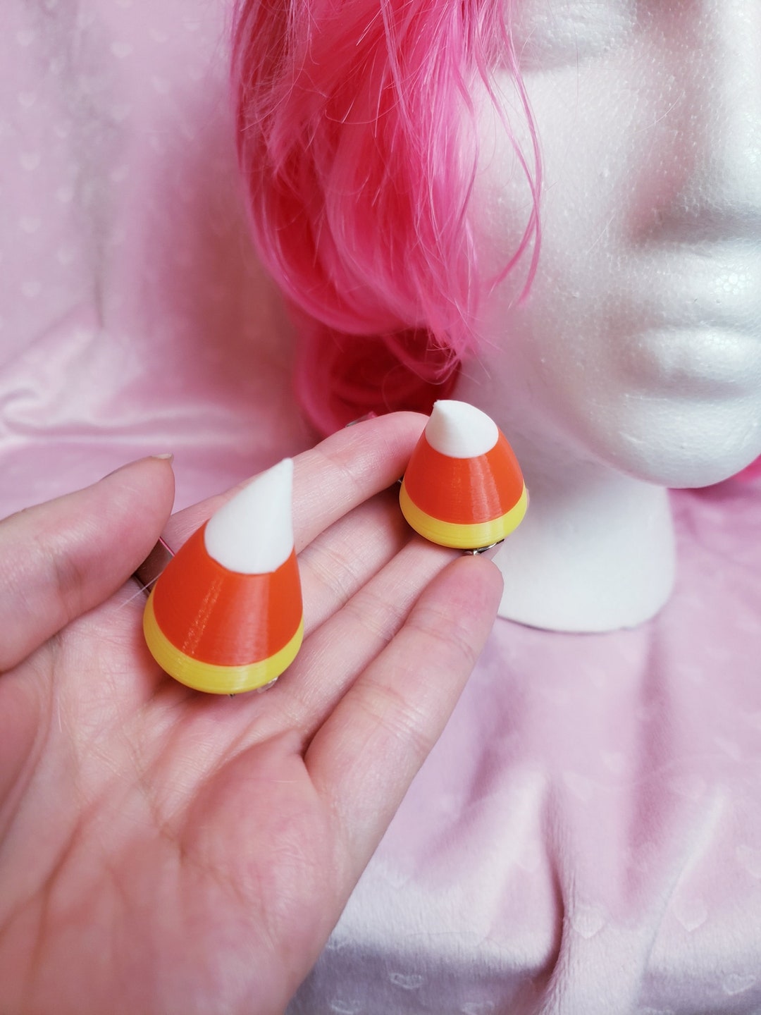 Candy Corn Themed 3d Printed Small Horns | Cosplay Horns | Egirl ...