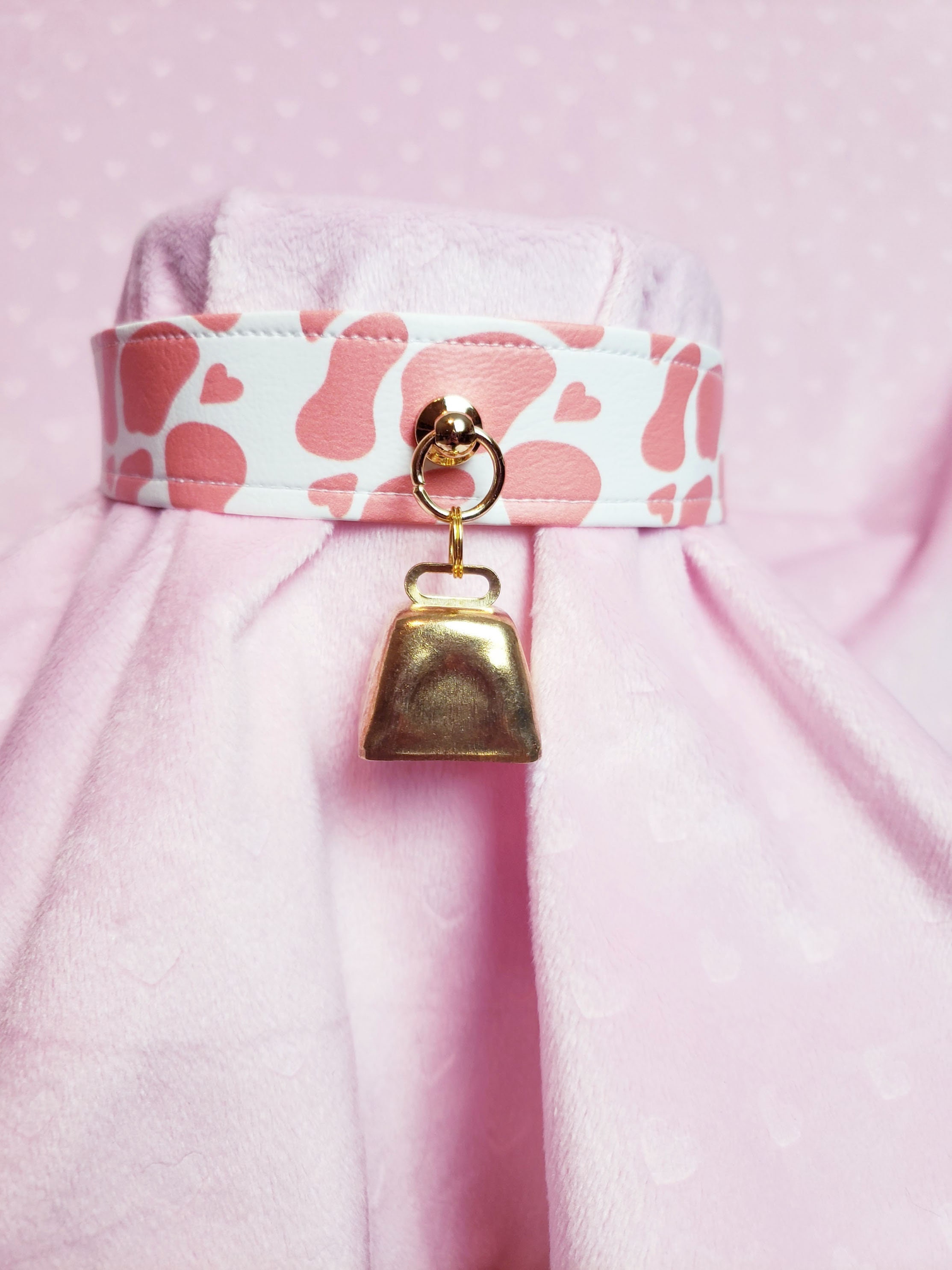 Soft Pleather Cow Chokers With Bell Custom Printed MULTI - Etsy