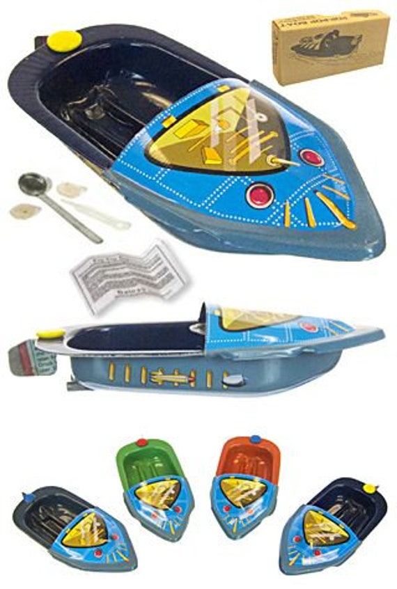 Robot Boat Mini POP POP Tin Toy | Etsy