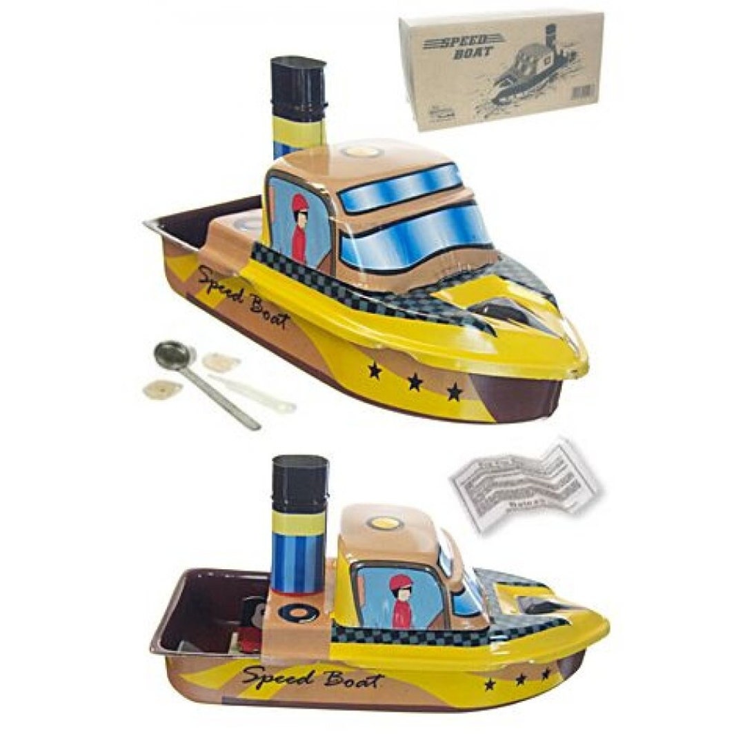 Speed Boat Tin Toy Pop Pop Boat - Etsy