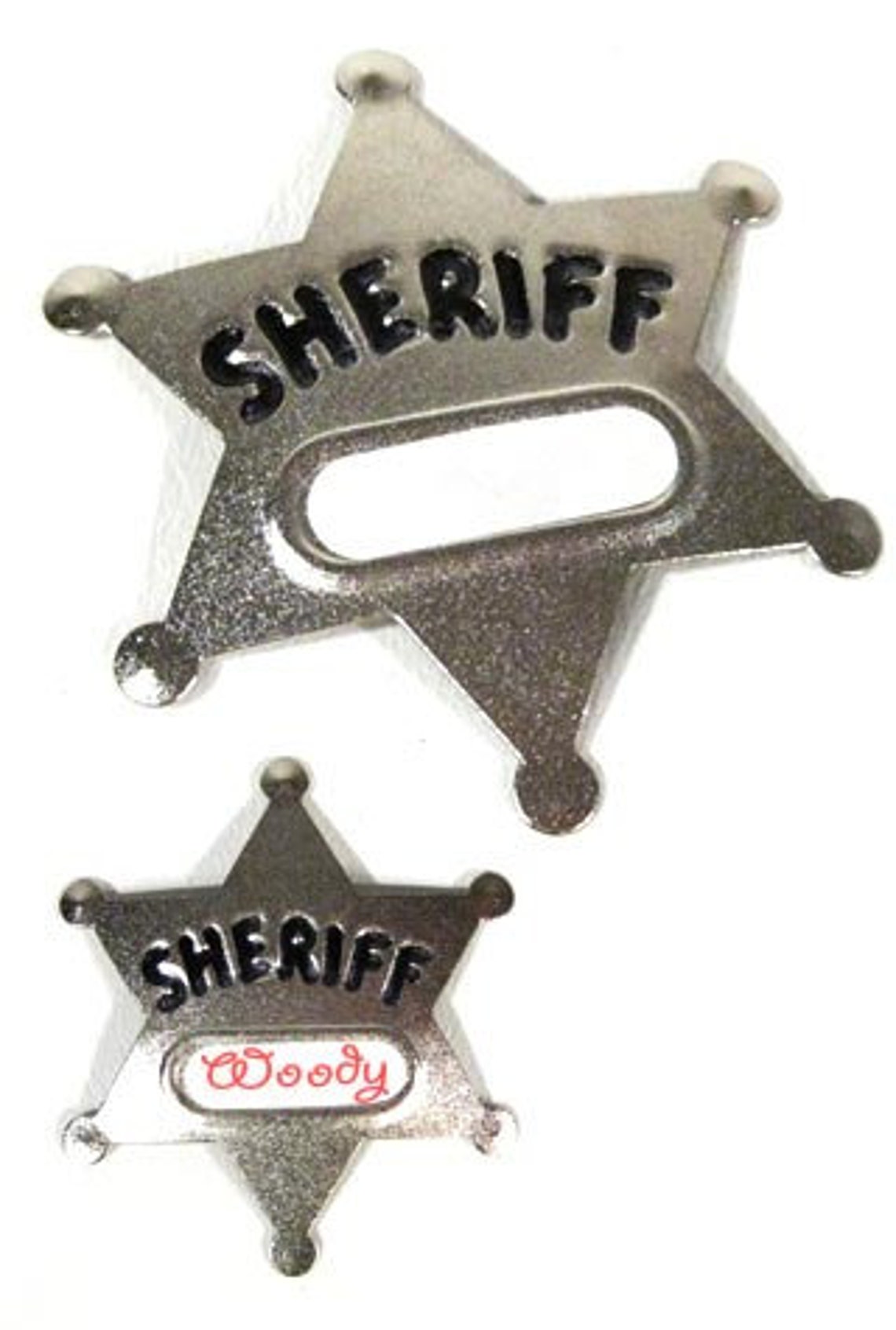 Silver Sheriff Badge With Name Tag Metal - Etsy