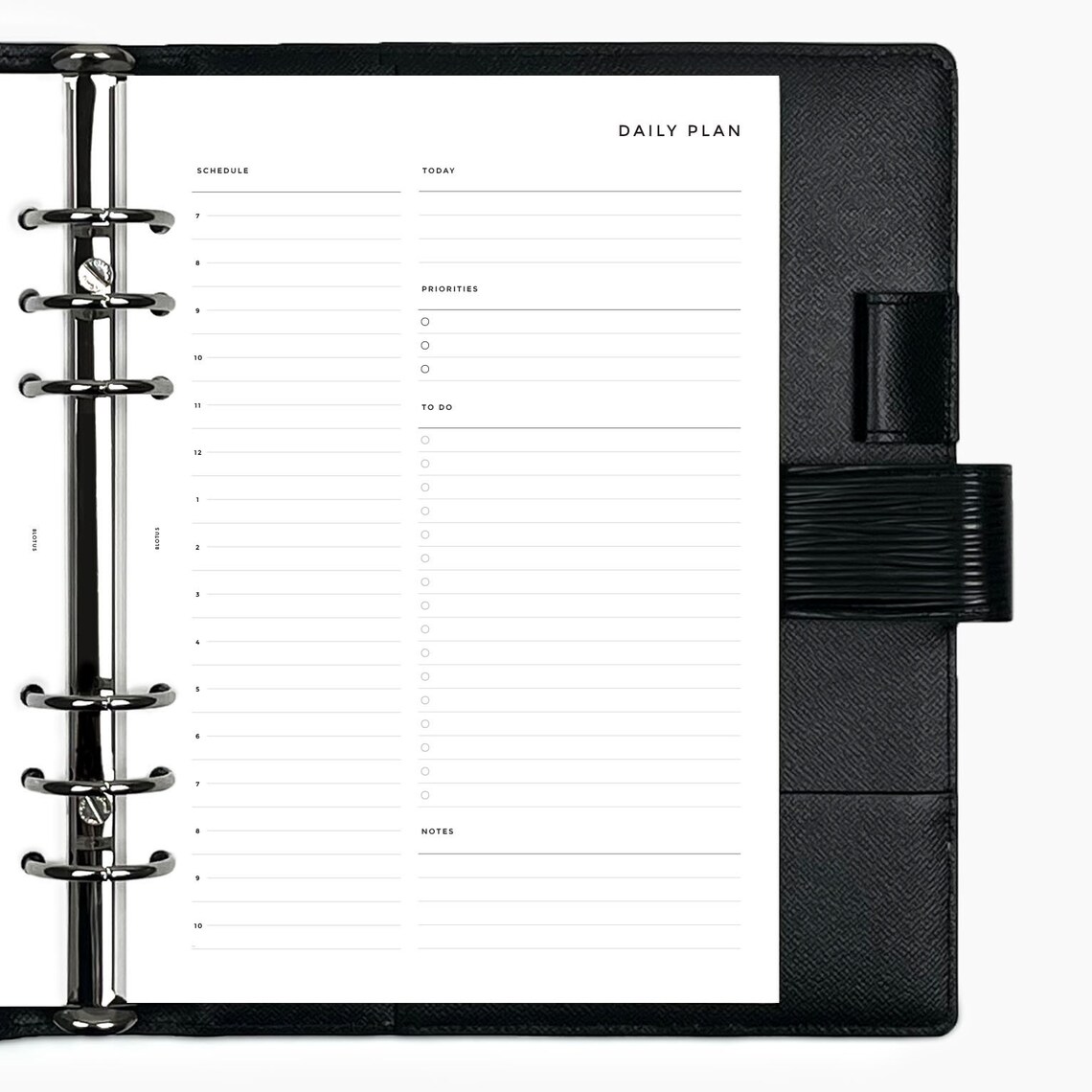 Daily Planner - Half Hour Schedule - PRINTED Planner Inserts & Agenda ...