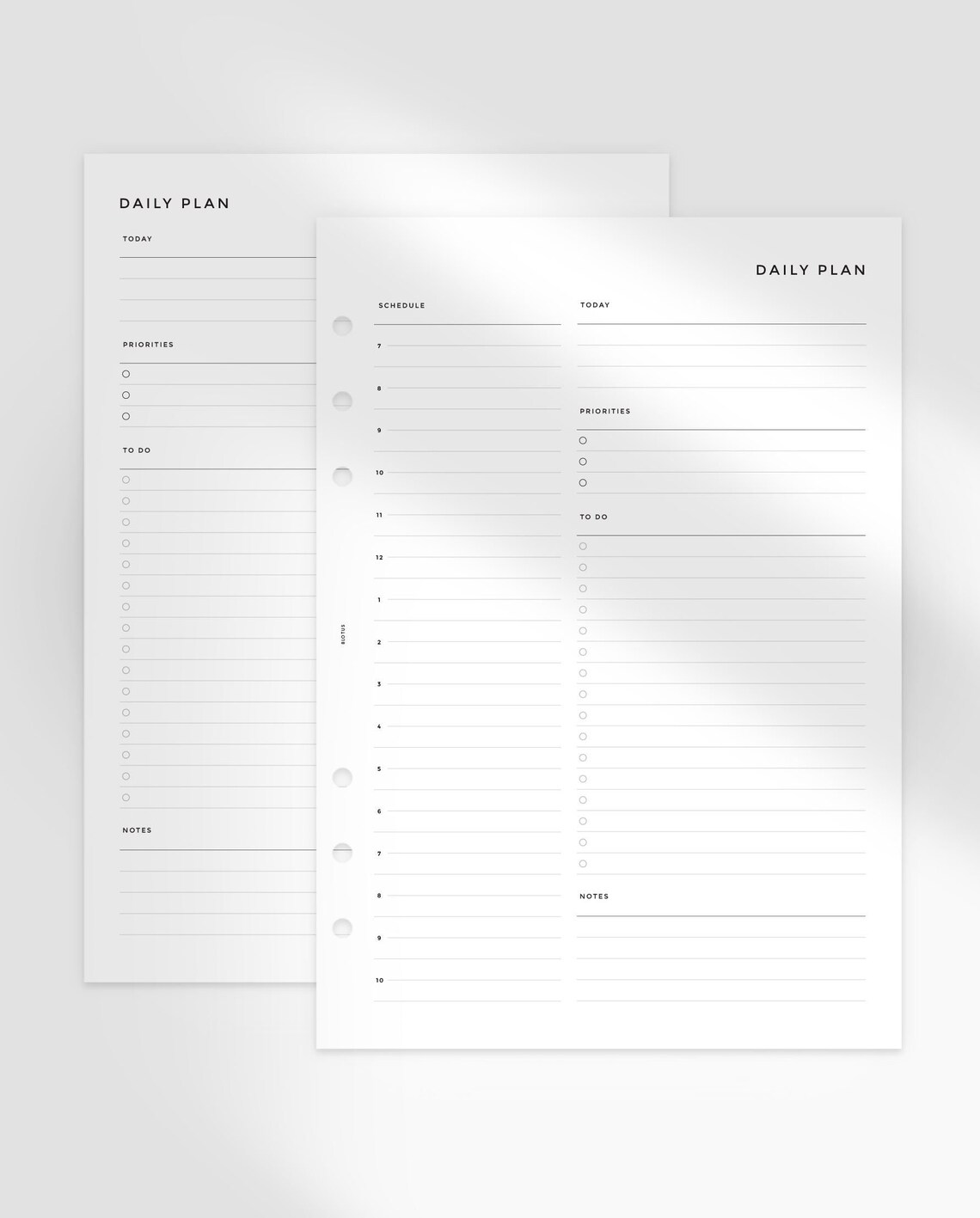 Daily Planner - Half Hour Schedule - PRINTED Planner Inserts & Agenda ...