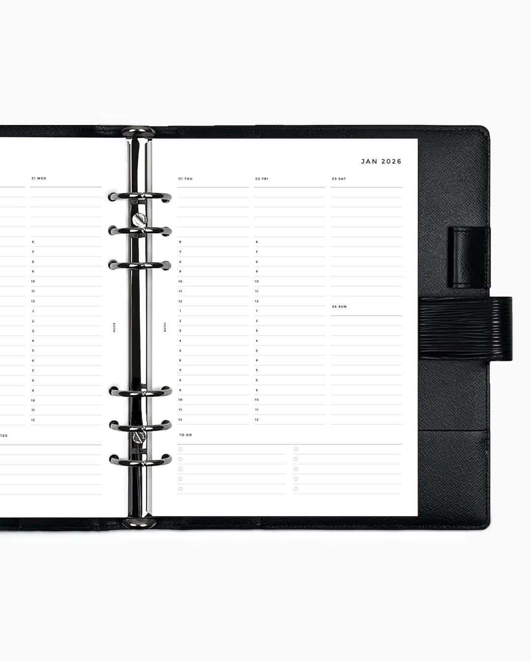 2026 Weekly Vertical Hourly Planner Inserts - PRINTED Planner Inserts ...