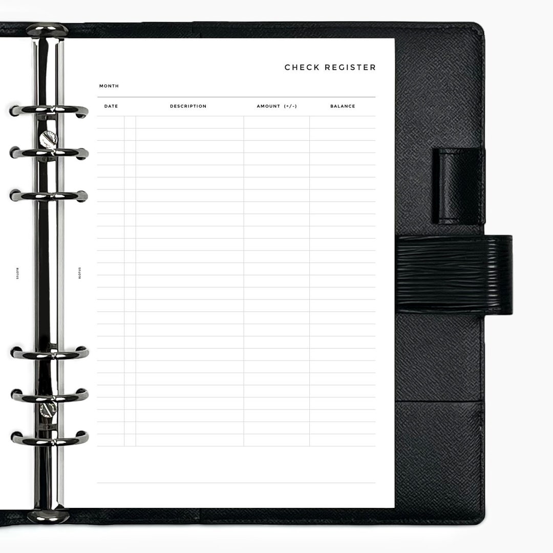 PRINTED Check Register Planner Inserts & Agenda Refill, LV Agenda ...