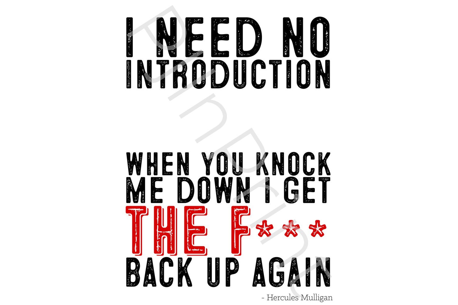 Hamilton Hercules Mulligan "i Need No Introduction" Digital Print - Etsy