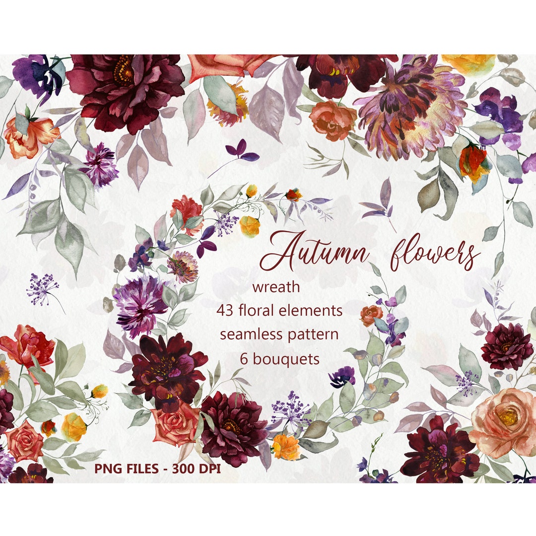 Floral Patterns Flower Clipart Png Floral Clipart Floral - Etsy