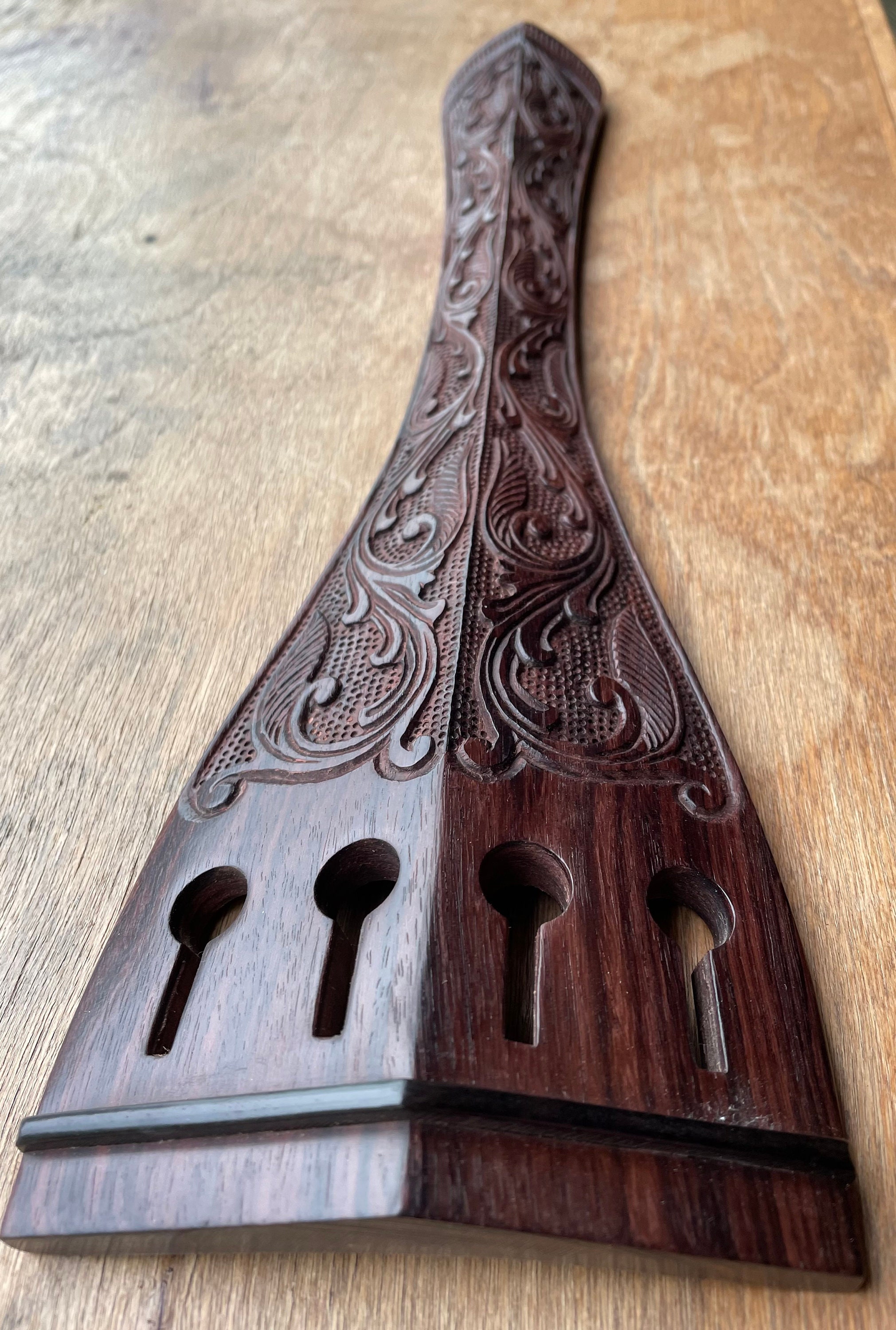 3/4 Double Bass Ebony Wood East Indian Rosewood Hand Carved 4 String ...