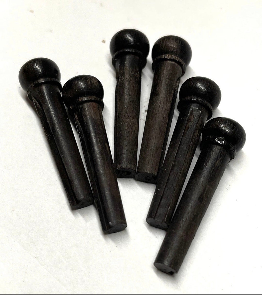 Ebony Acoustic Guitar Bridge Pins With Abalone Inlays (set of 6) - Etsy