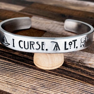 I Curse A Lot Witch Bracelet | Funny Witchy Bracelet Cuff | Cute Wiccan ...
