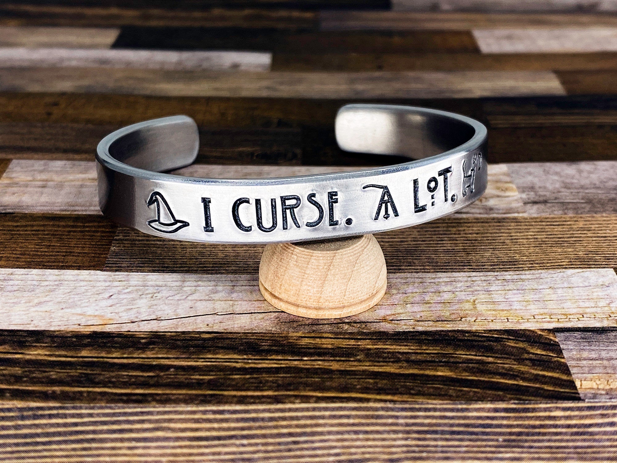 I Curse A Lot Witch Bracelet Funny Witchy Bracelet Cuff - Etsy